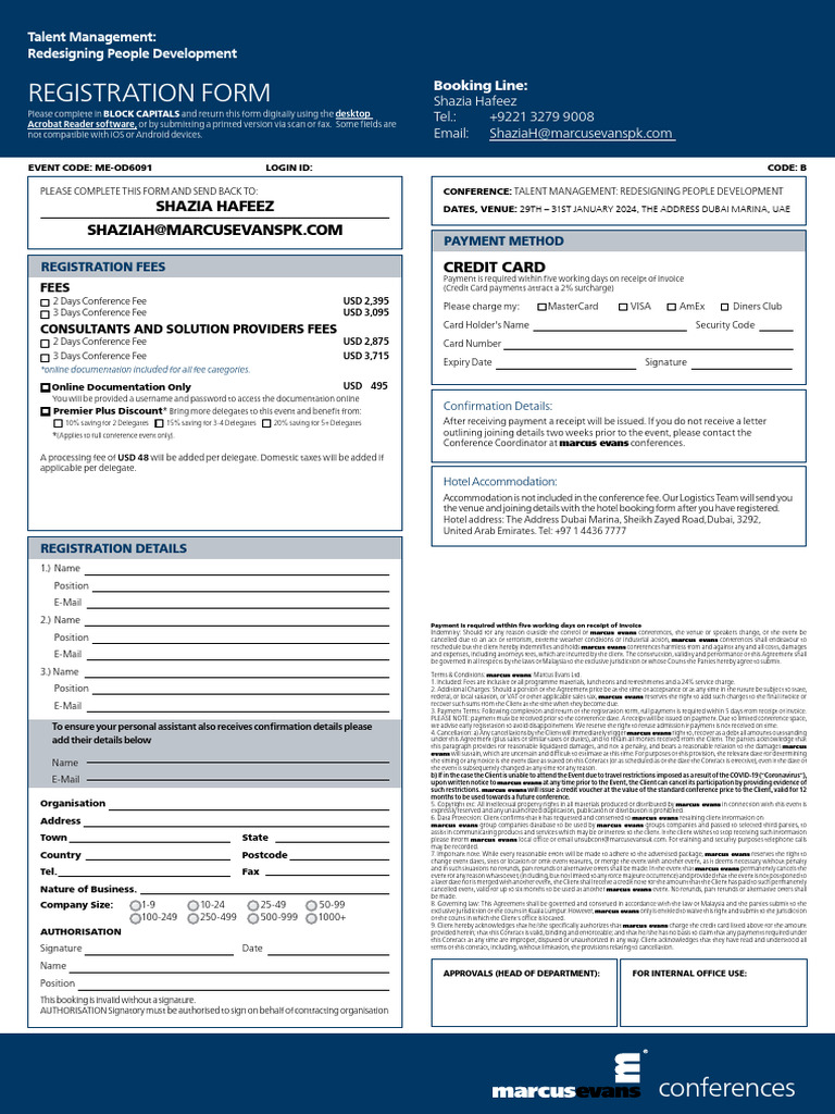 Regi Form For Talent Management 2024 | PDF