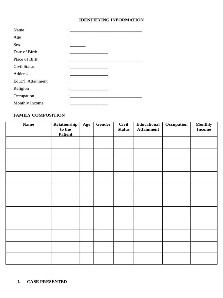CASE STUDY QUESTIONNAIRE | PDF
