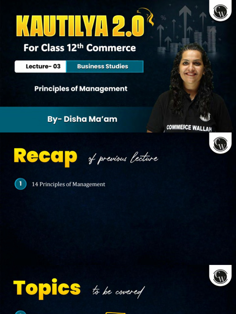 Principles of Management 03 Class Notes by - @iamyourrss | PDF