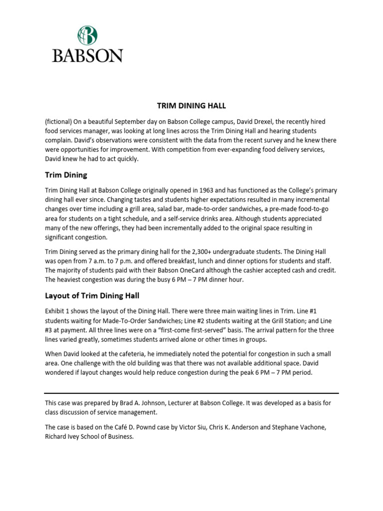 Trim Dining Hall February 2021 | PDF