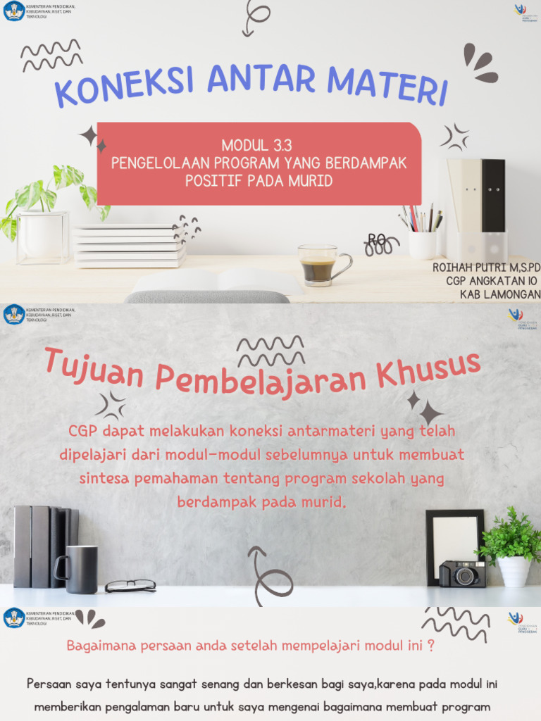 Koneksi Antar Materi Modul 3.3 | PDF