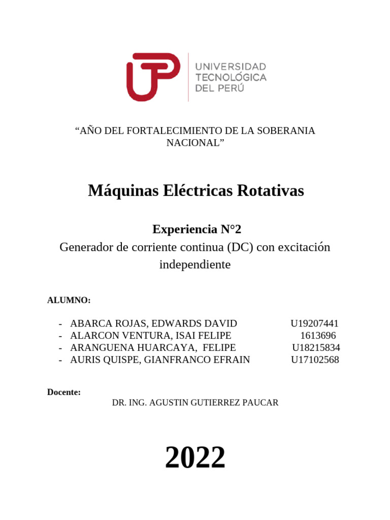 LAB 2 - Máquinas Eléctricas Rotativas | PDF