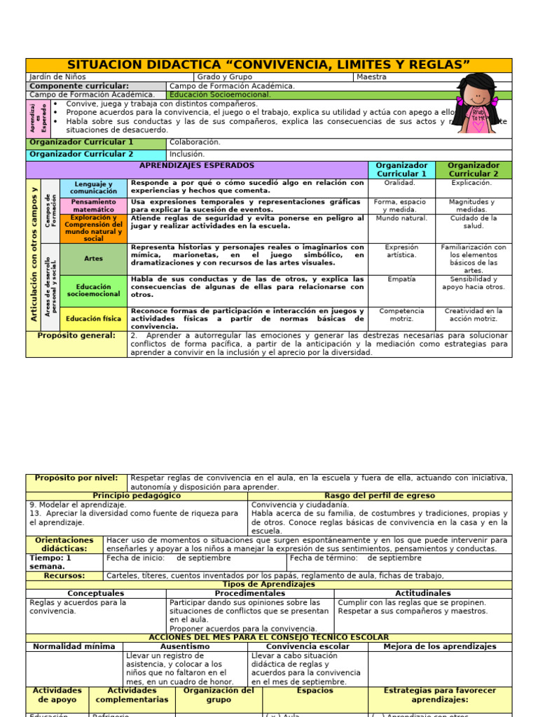 Plan Convivencia, Limites y Reglas Dulce Candy 2019 V Docx Versión-1 ...