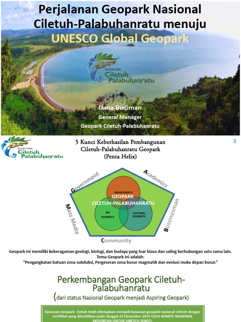 Perjalanan Geopark Nasional Ciletuh-Pelabuhan Ratu Menuju Unesco Global Geopark | PDF
