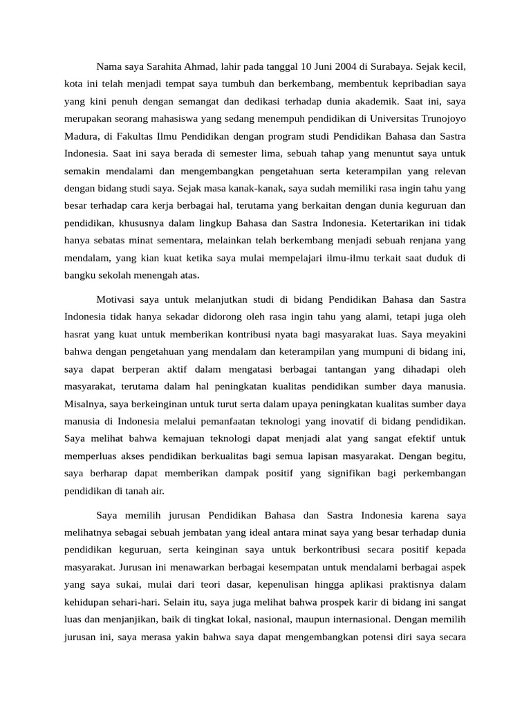 Essay Beasiswa Dmh Sarahita Pdf
