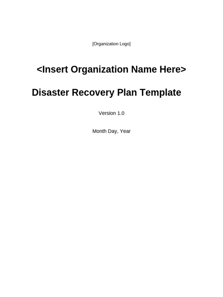 Disaster Recovery Plan Template 05 | PDF