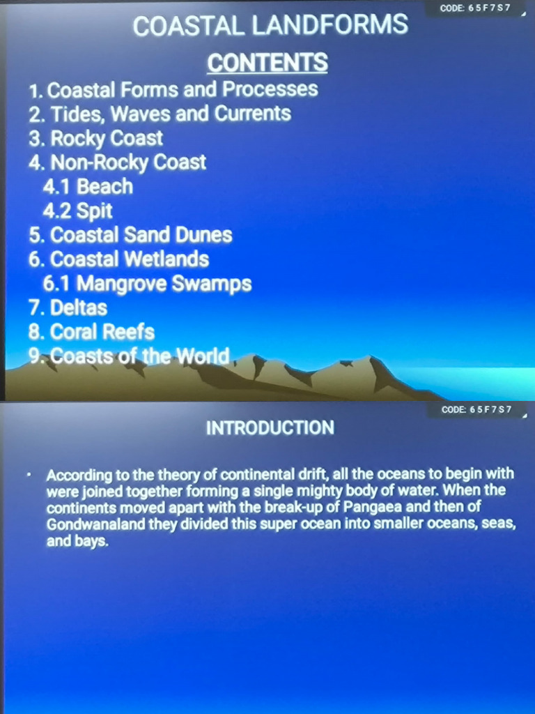 Geomorphology Coastal Landforms | PDF