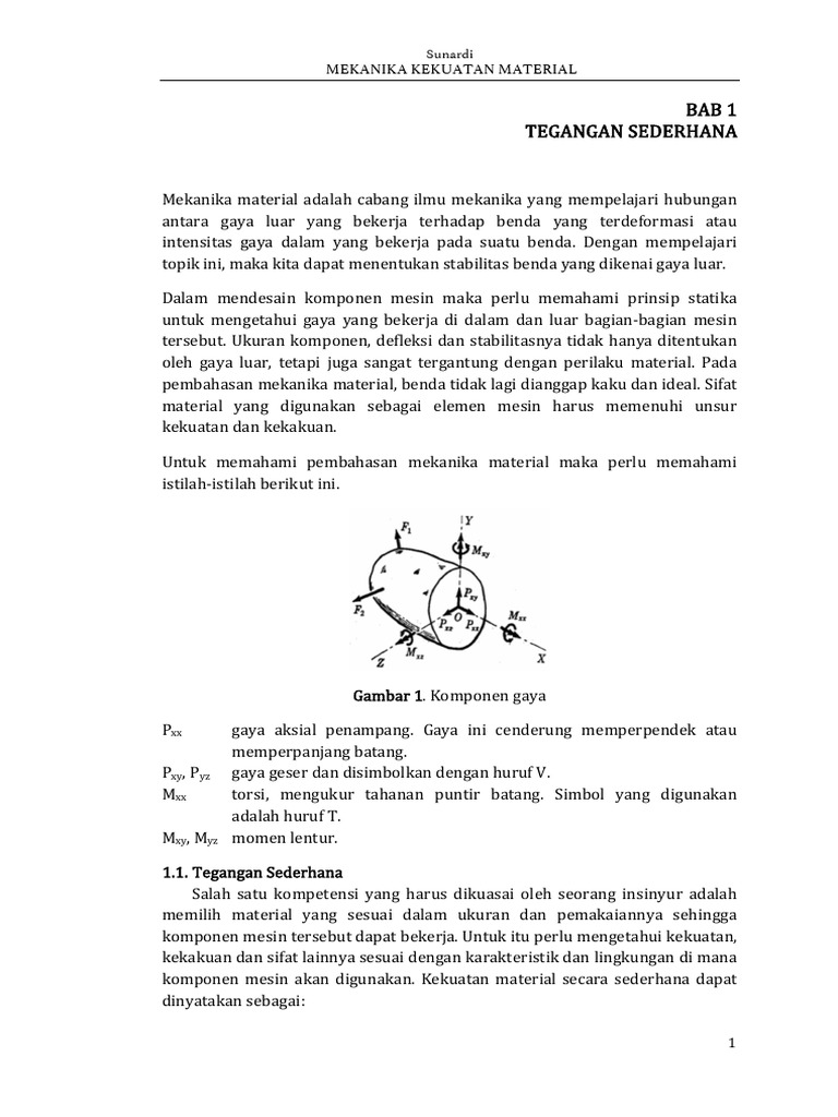 MKB - Tegangan Sederhana | PDF