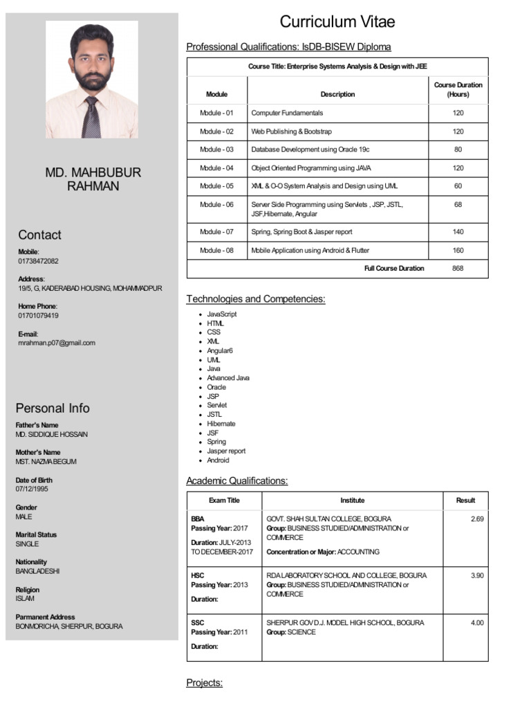 Sample CV4 | PDF