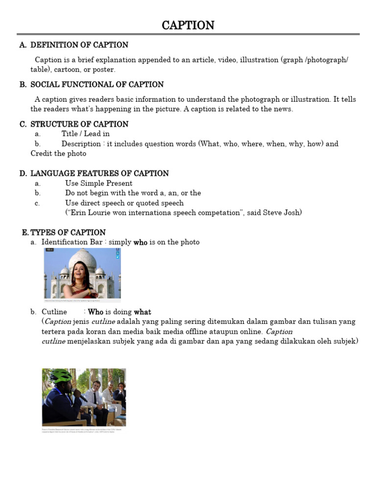 CAPTION Kelas 12 | PDF