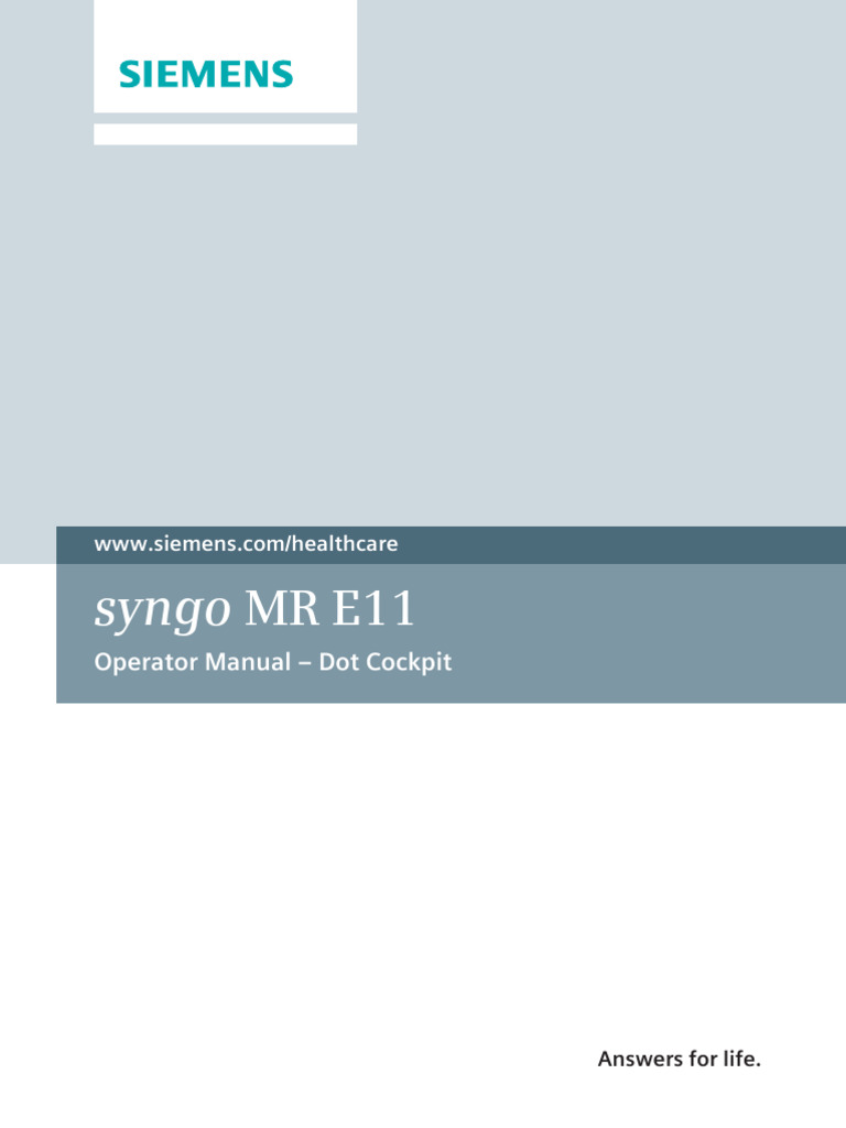 Siemens - Dot - Cockpit Mri Protocol Saver | PDF