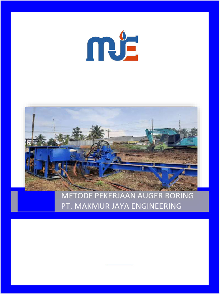 Metode Auger Boring Mje | PDF