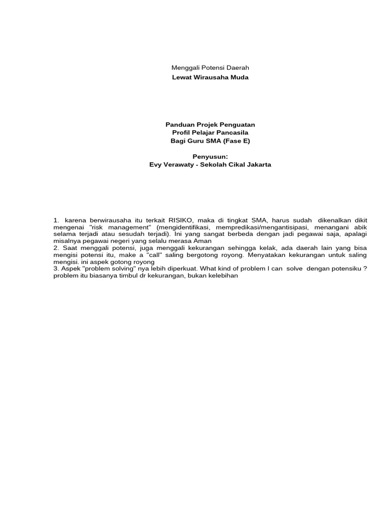 Kewirausahaan E Evy Verawaty 2804 | PDF