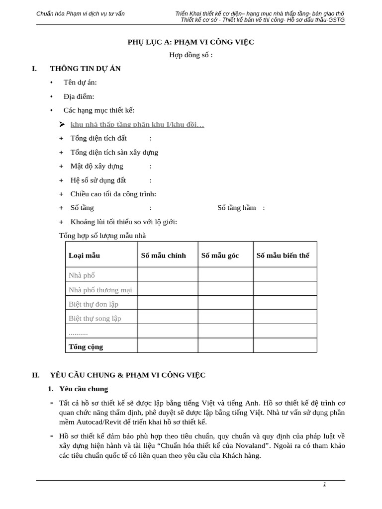 211209.Approved - CH Phạm Vi Công Việc - MEP - Nha Thap Tang | PDF