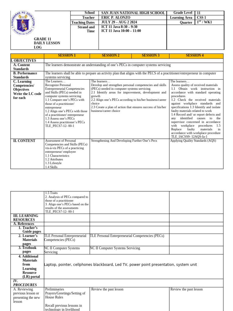 Ict 11 - DLL | PDF