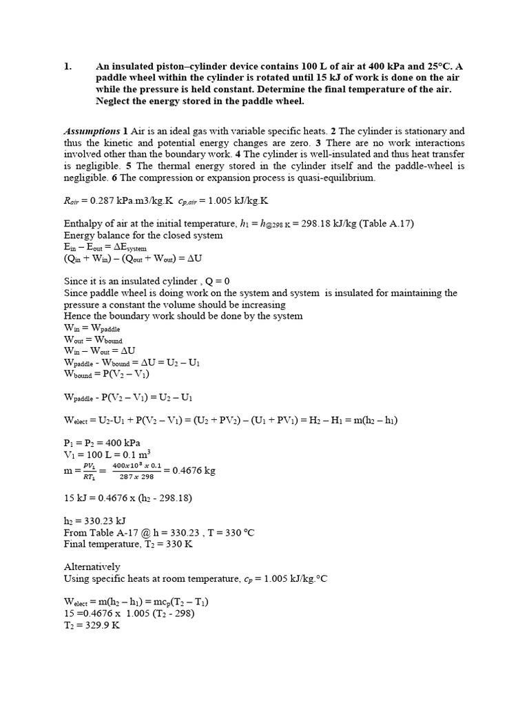 Module 1 Problems 2 | PDF | Heat Capacity | Temperature
