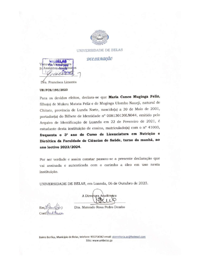 UNIVERSIDADE DE BELAS - Compressed | PDF