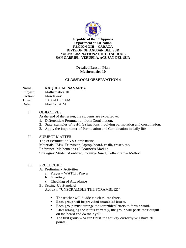 Semi Detailed LP Autosaved | PDF | Lesson Plan | Language Arts & Discipline