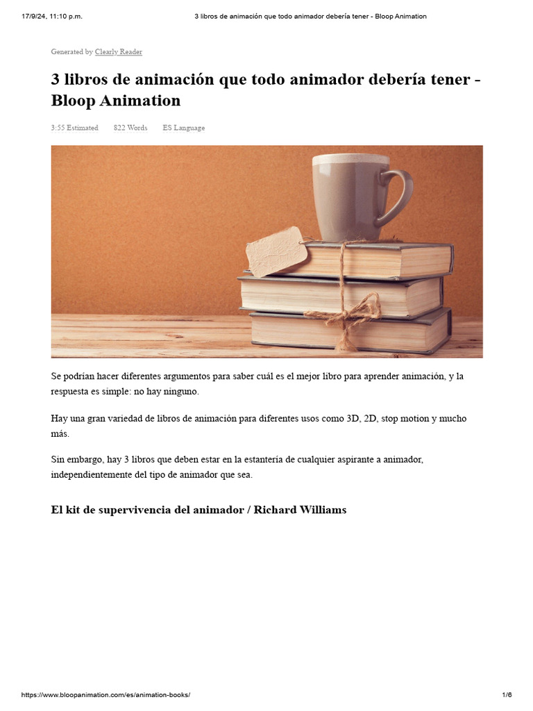 3 libros de animación que todo animador debería tener - Bloop Animation ...