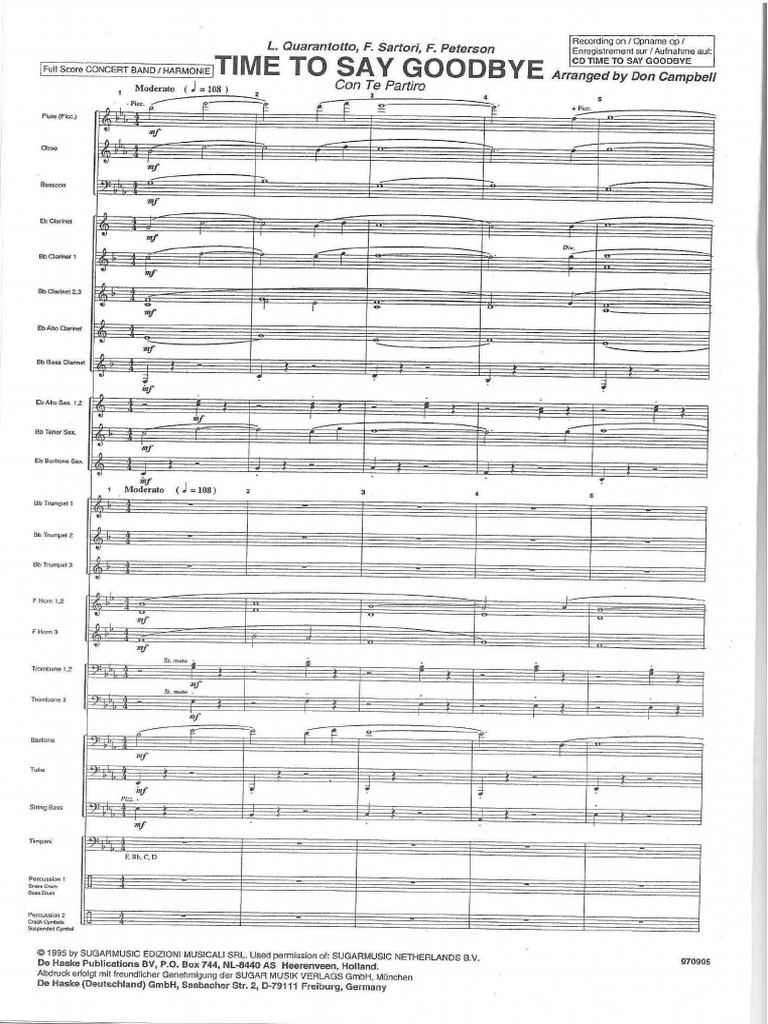 Time to Say Goodbye | PDF