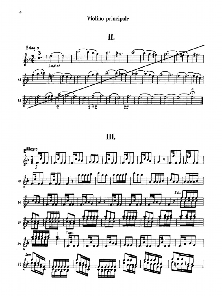 Autumn mvt.3 - Vivaldi - Solo Violin | PDF