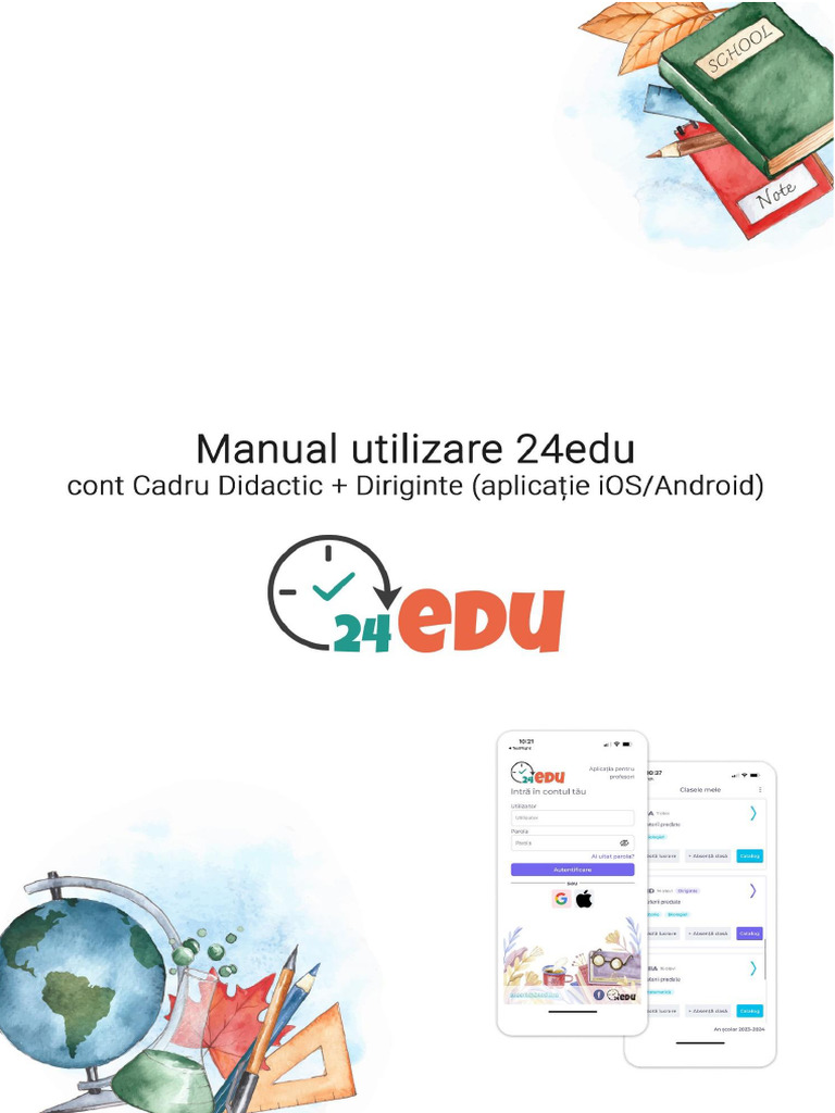 Manual Utilizare 24edu Profesor | PDF
