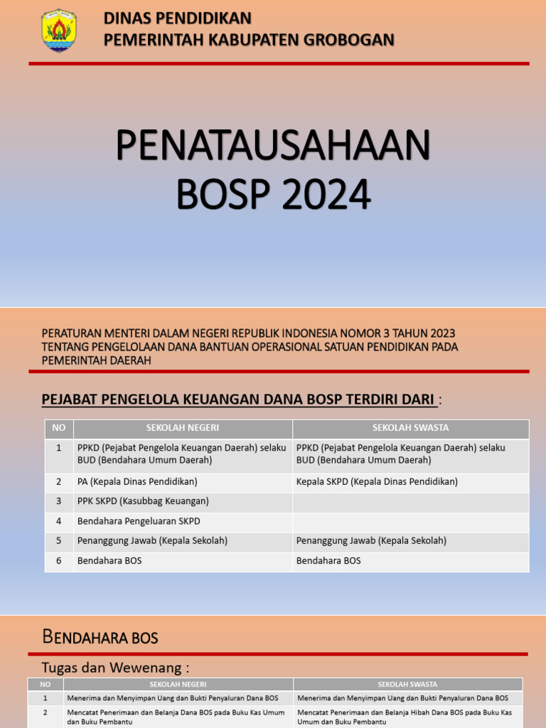 Materi Penatausahaan Bosp 2024 | PDF