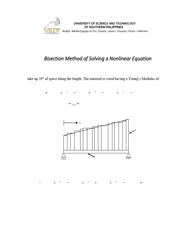 Bisection Method Of Solving A Nonlinear Equation Pdf