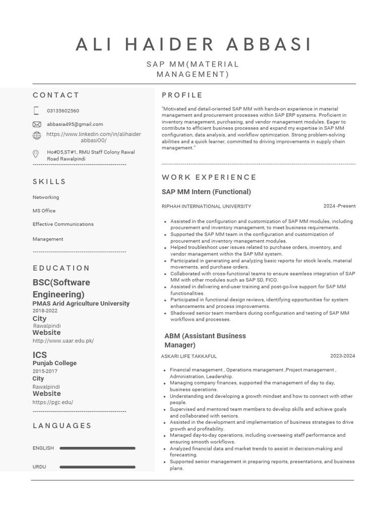 Ali Haider Abbasi | PDF