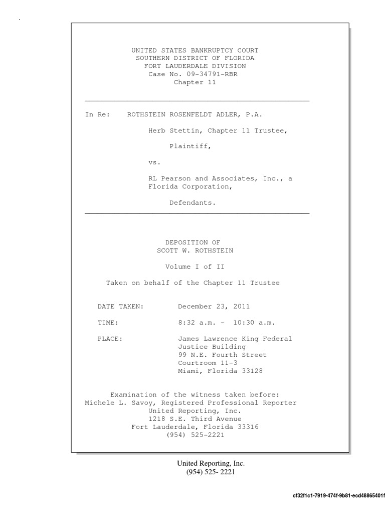 2011-12-23 Rothstein Scott AM | PDF | Lawyer | Business