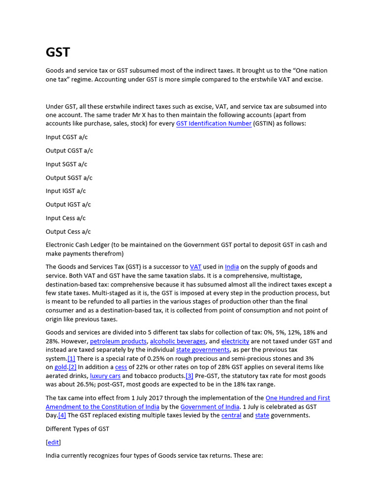 GST | PDF