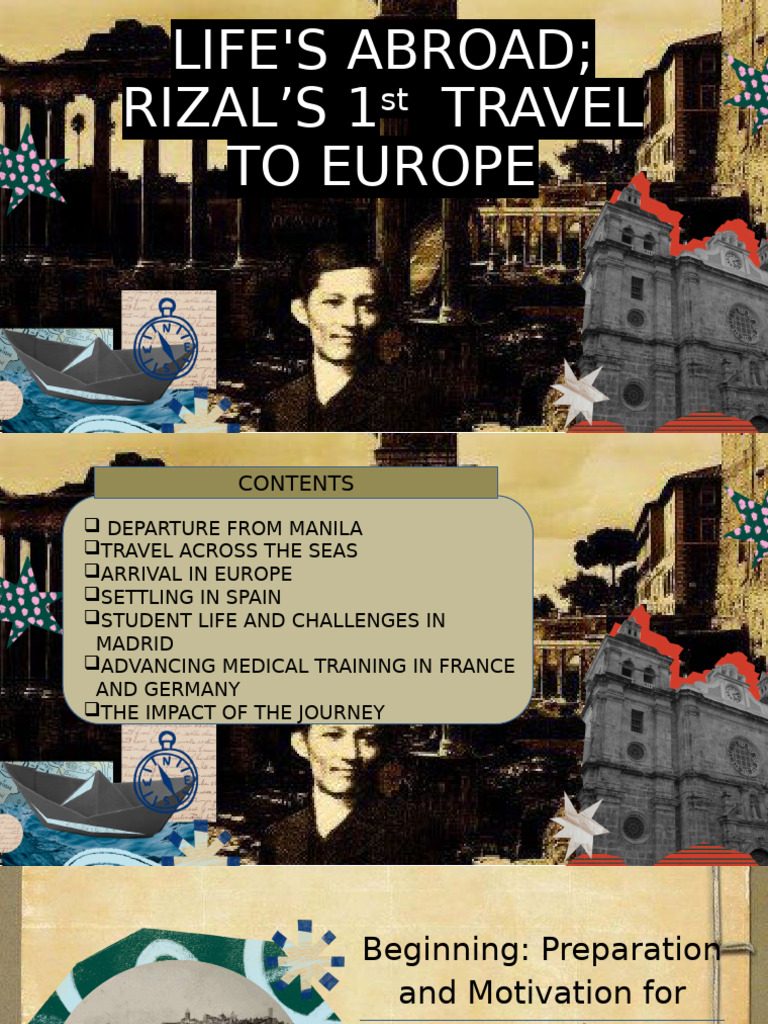 Jose Rizal First Travel To Spain | PDF