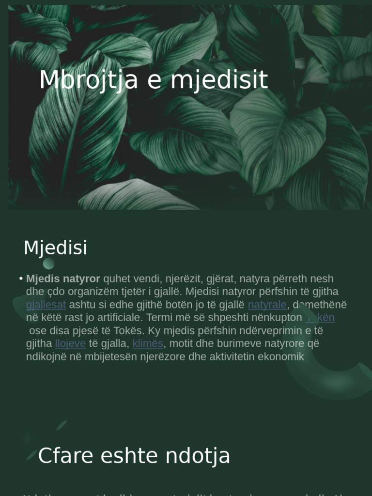 Mbrojtja e Mjedisit | PDF