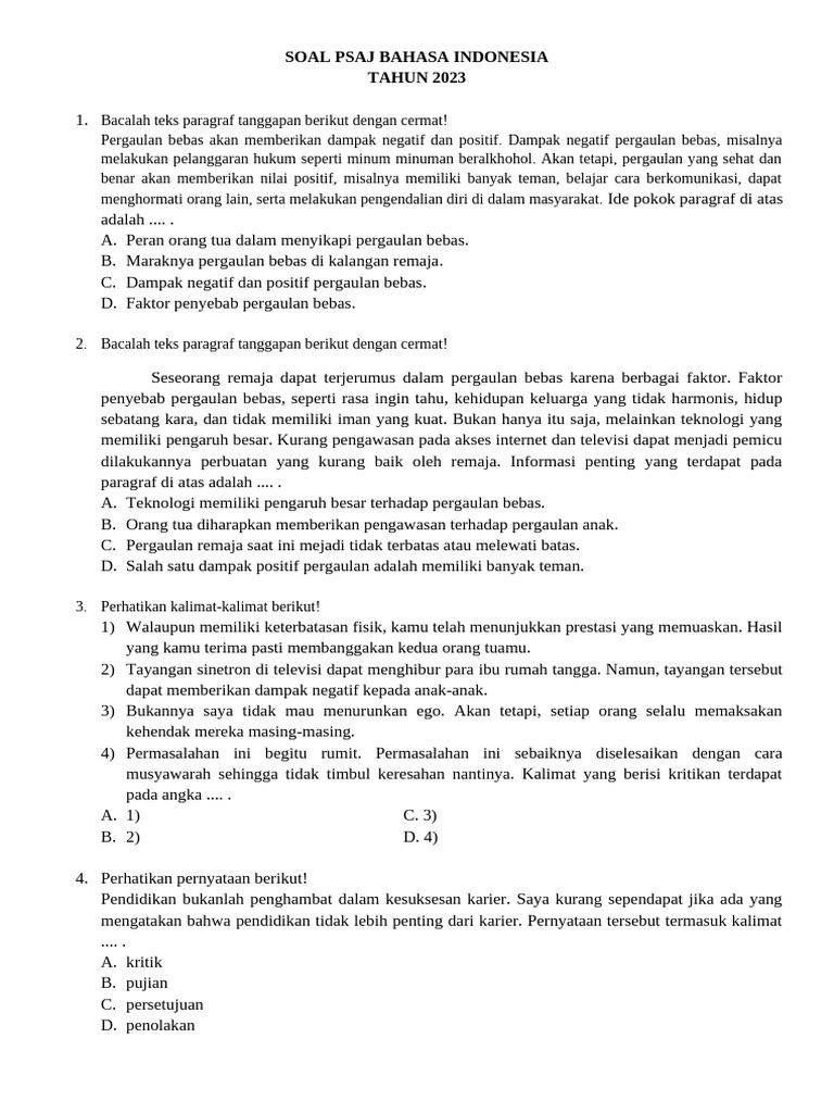 SOAL REVISI | PDF