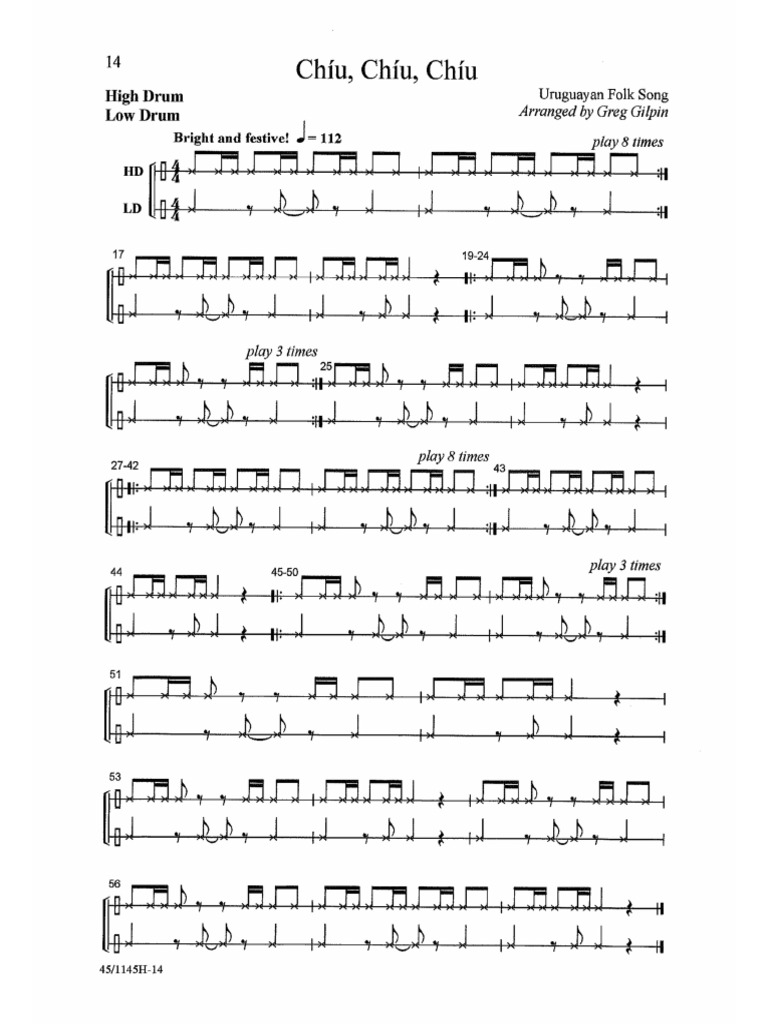 Chiu Chiu Chiu Drum | PDF