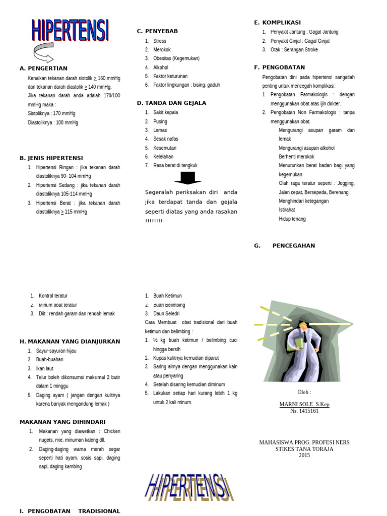 Leaflet Hipertensi | PDF