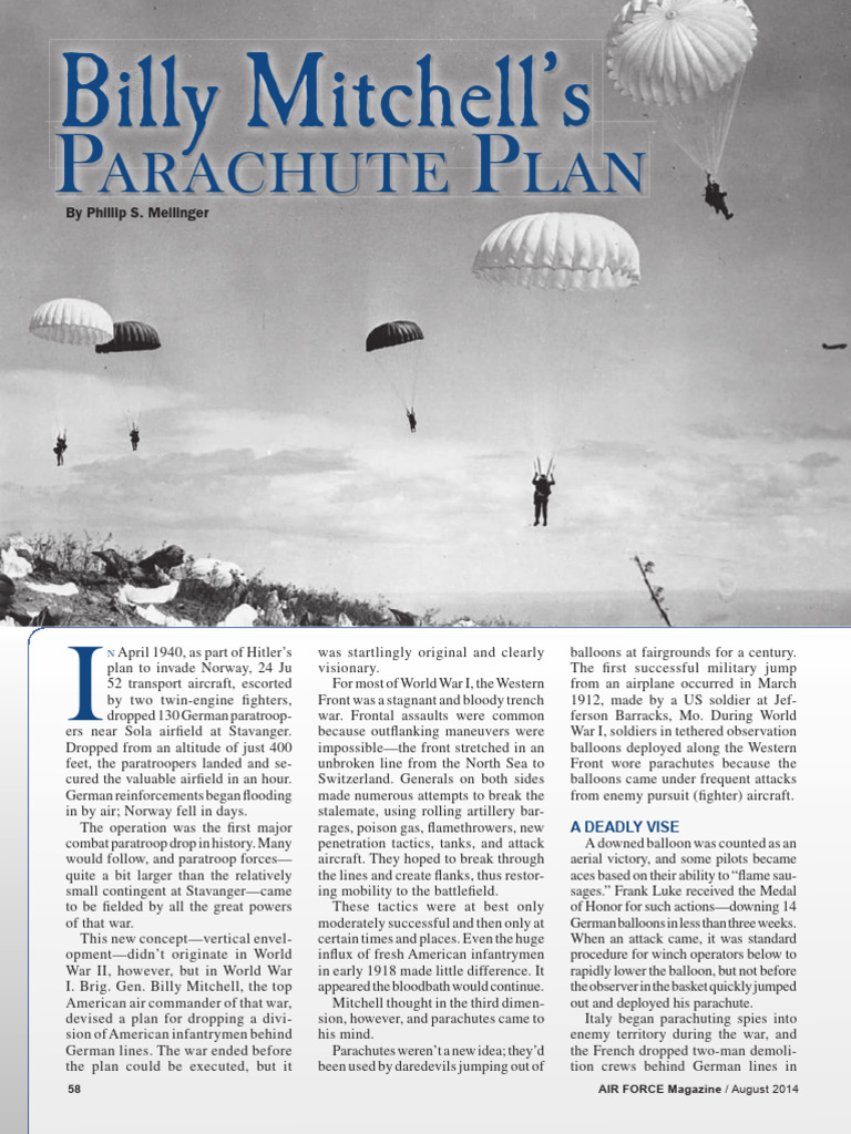 Billy Mitchell's Parachute Plan | PDF