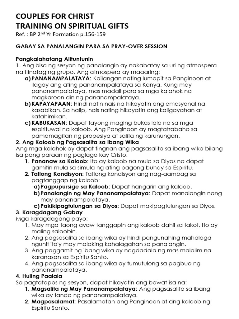 Guide To Pray Over Tagalog | PDF