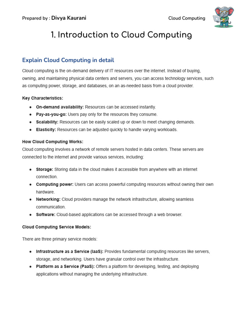 Cloud Computing - 1 | PDF