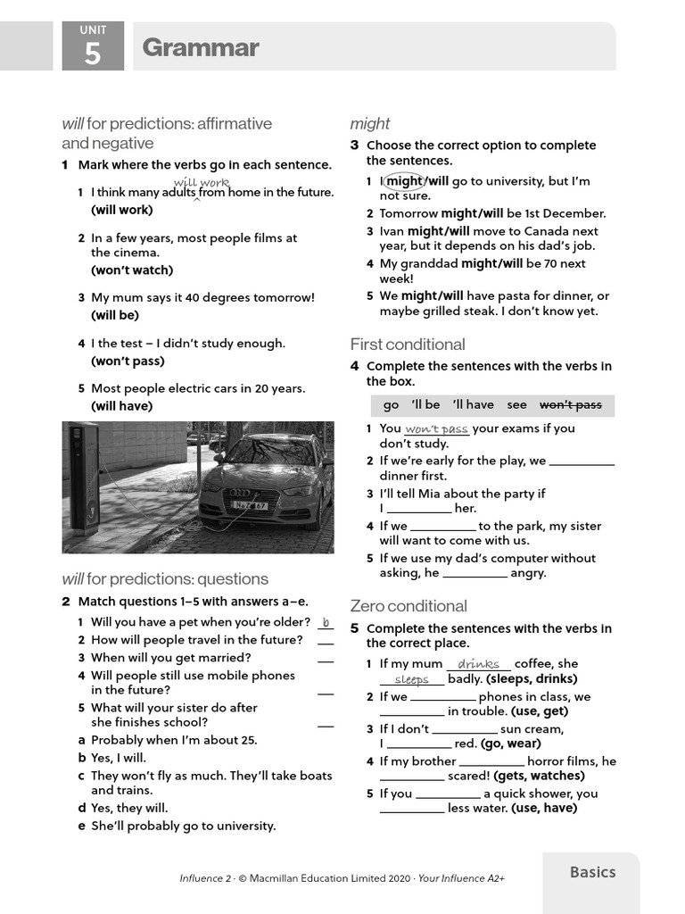L2 A2PLUS U5 Basics Grammar Vocabulary | PDF