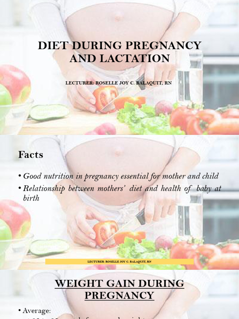 Module 4 Diet During Pregnancy and Lactation | PDF