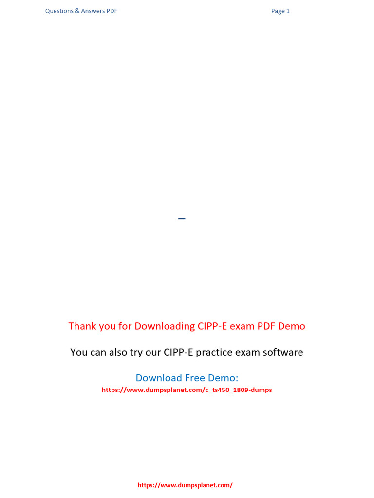 Cipp e Demo 1 | PDF