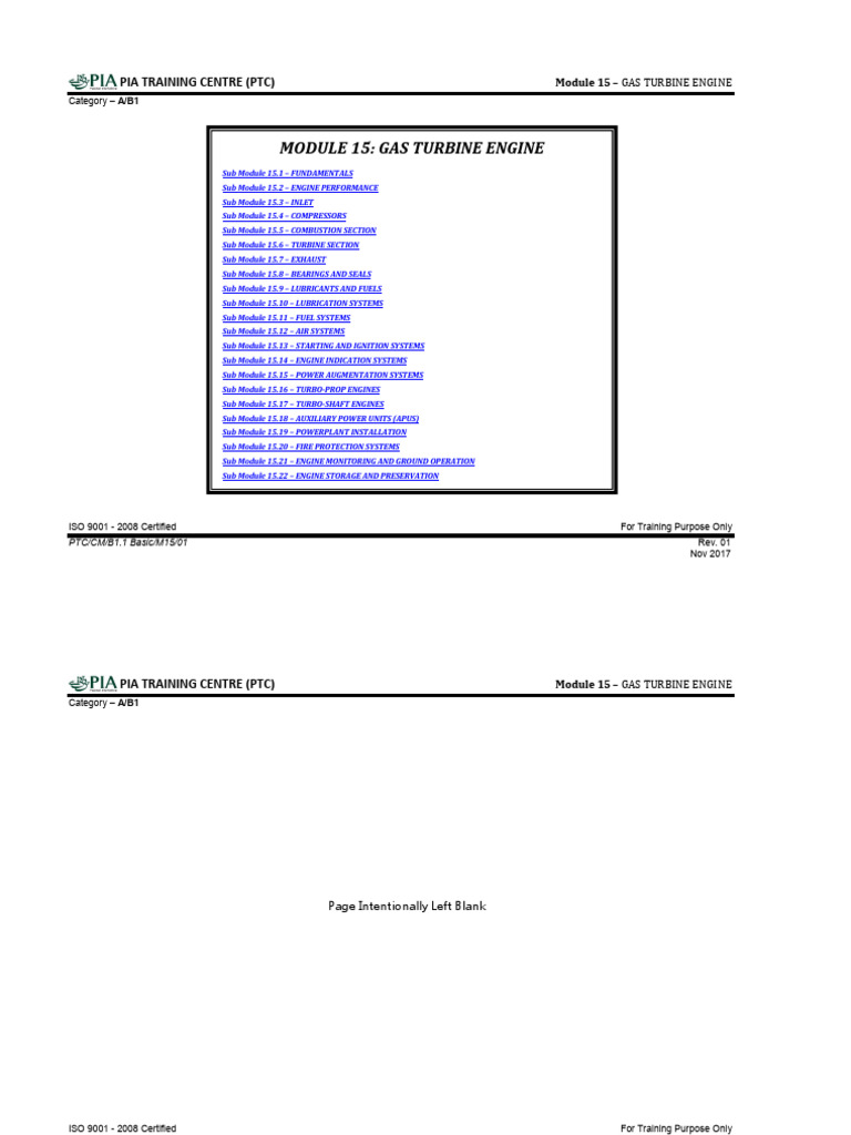 PTC B1.1 Notes - Sub Module 15.1 (Fundamentals) | PDF