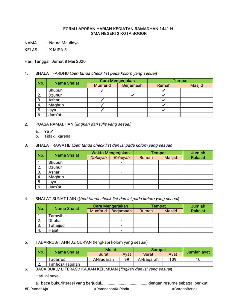 Form Laporan SIR | PDF