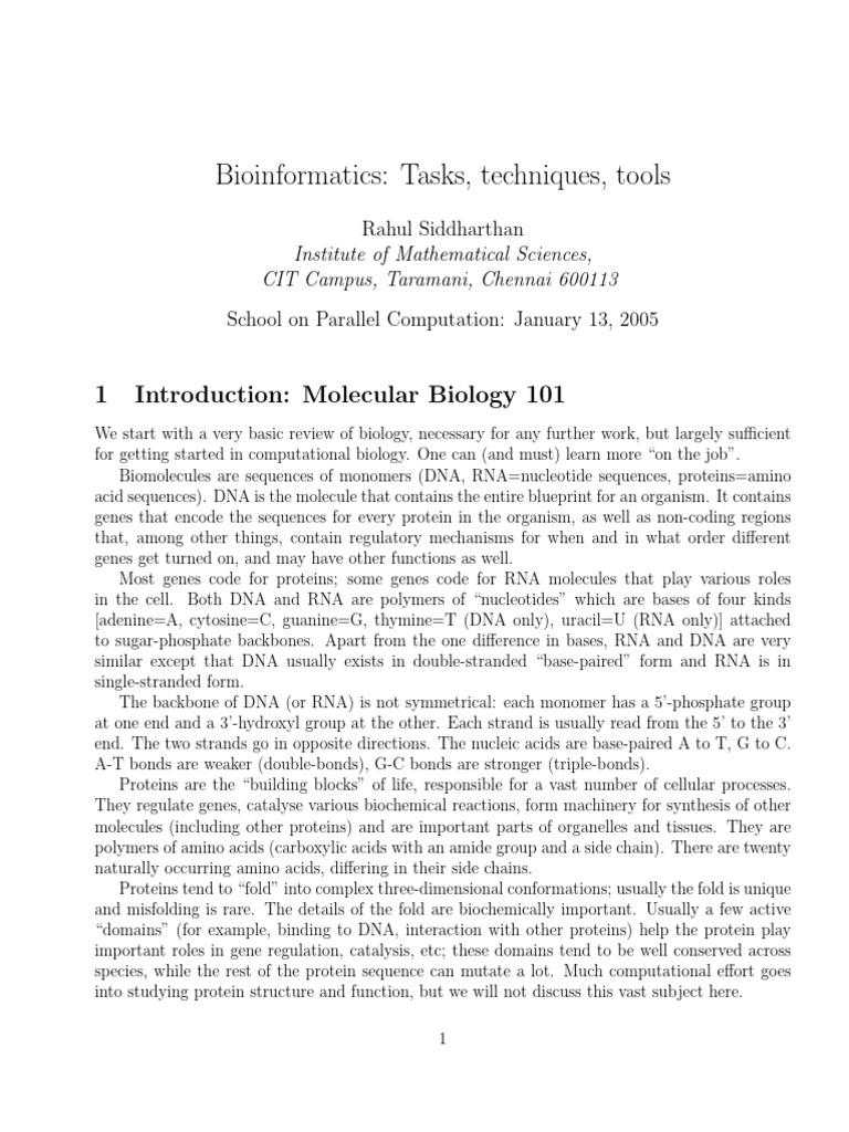 bioinformatics_notes | PDF