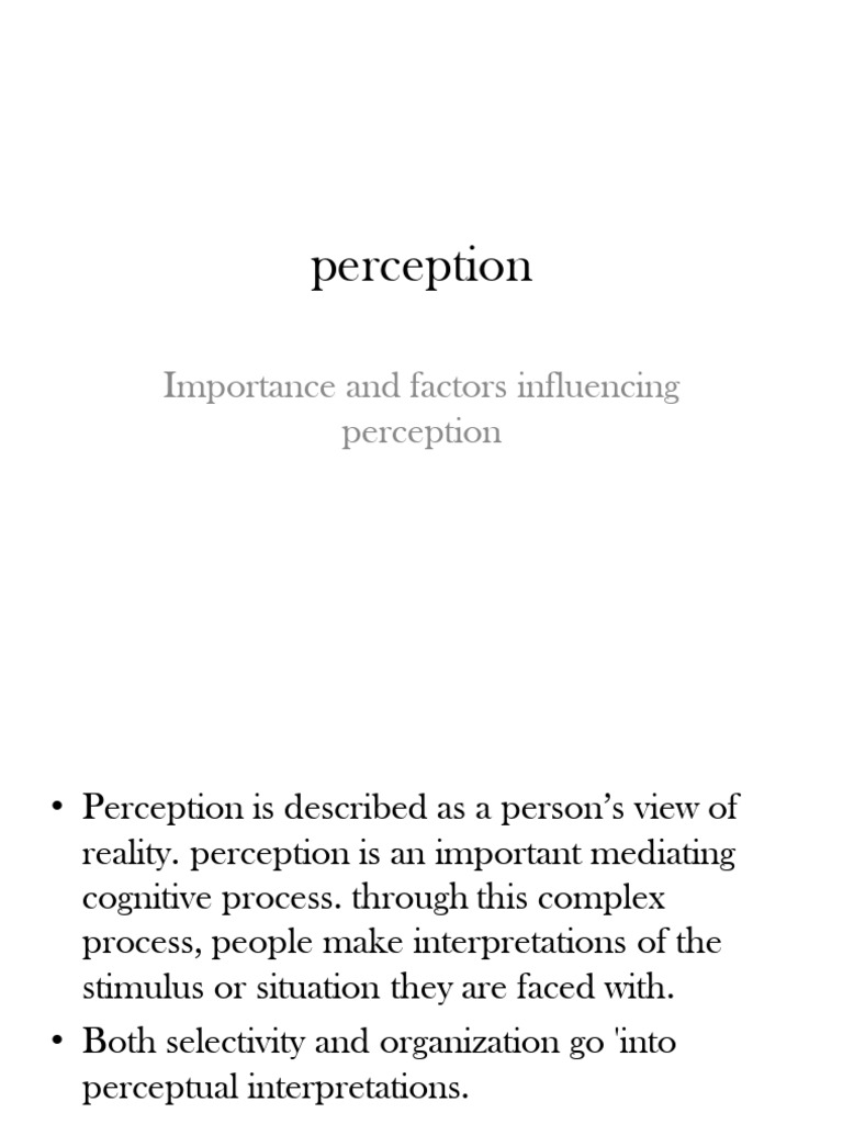 Perception | PDF