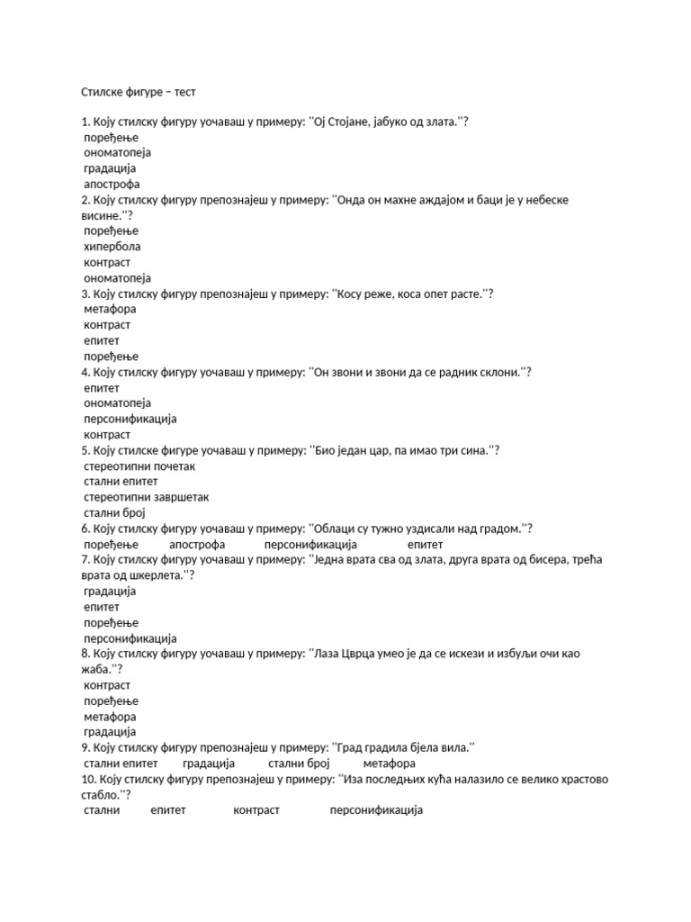 Stilske Figure | PDF