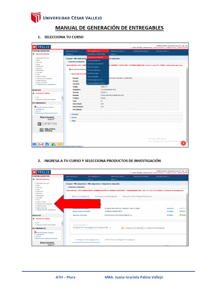 MANUAL ENTREGABLES - INV. FORMATIVA | PDF