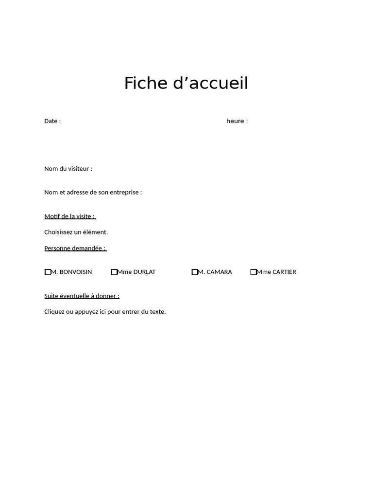 Fiche Accueil | PDF