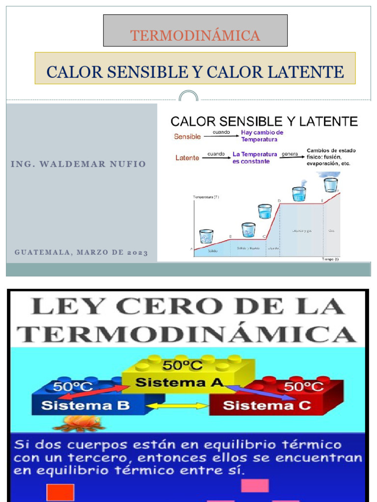 Calor Sensible y Latente en Termodinámica | PDF | Calor | Caloría